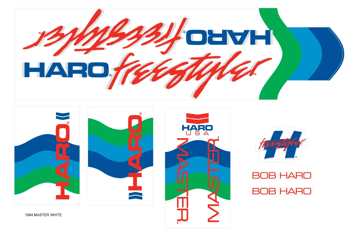 Haro Retro Frame Decal Kits | Albe's BMX Online