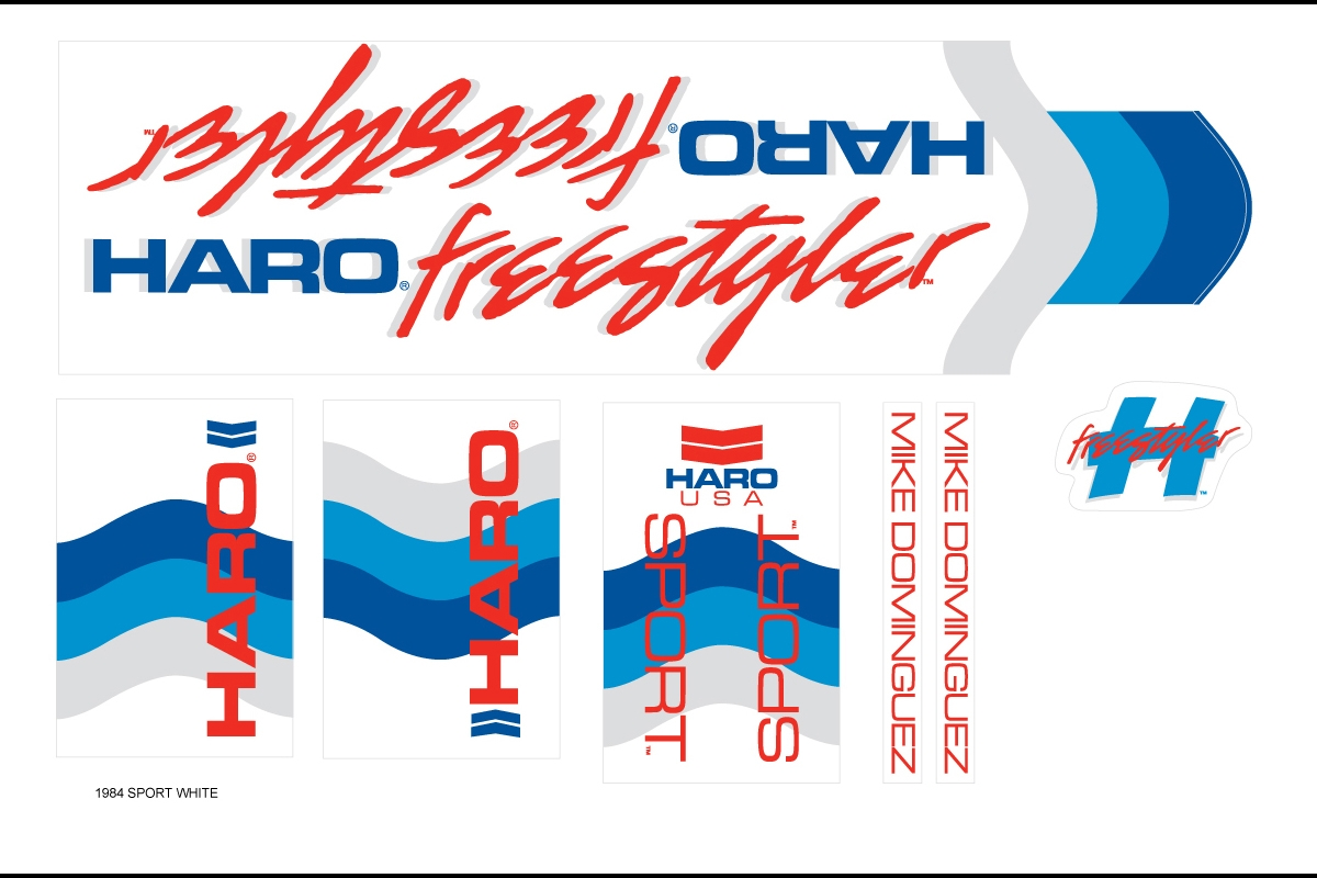 Haro Retro Frame Decal Kits | Albe's BMX Online