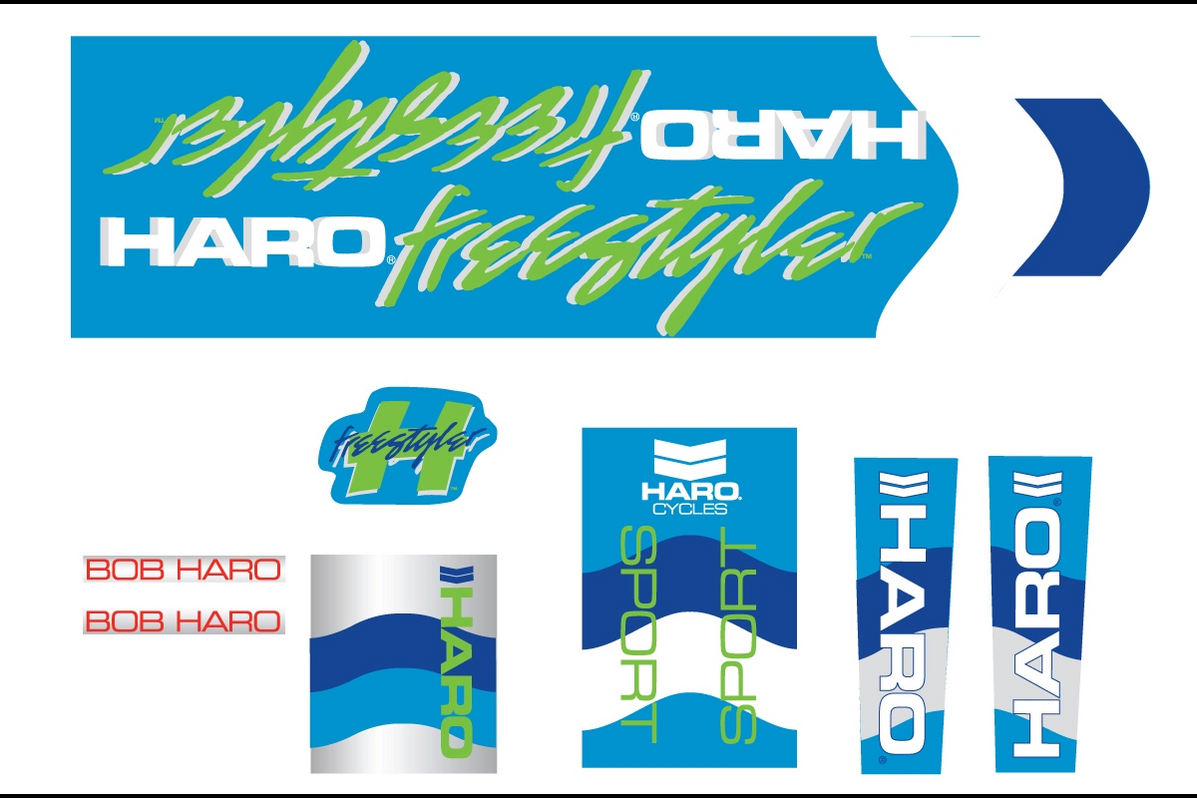 Haro Retro Frame Decal Kits | Albe's BMX Online