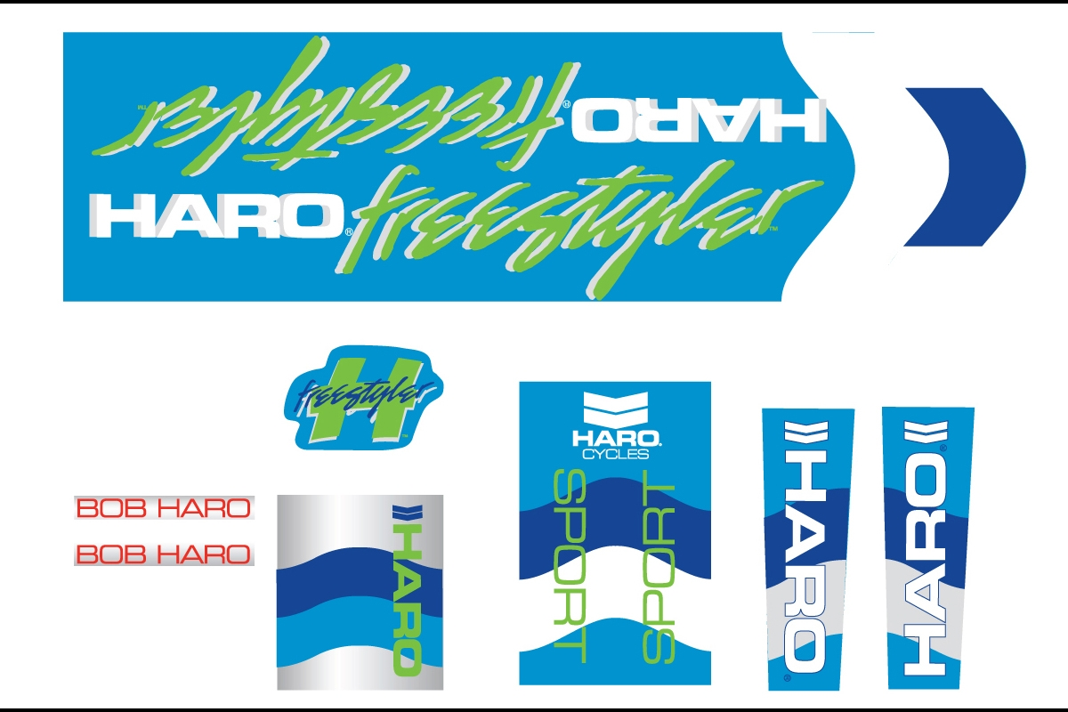 Haro Retro Frame Decal Kits | Albe's BMX Online