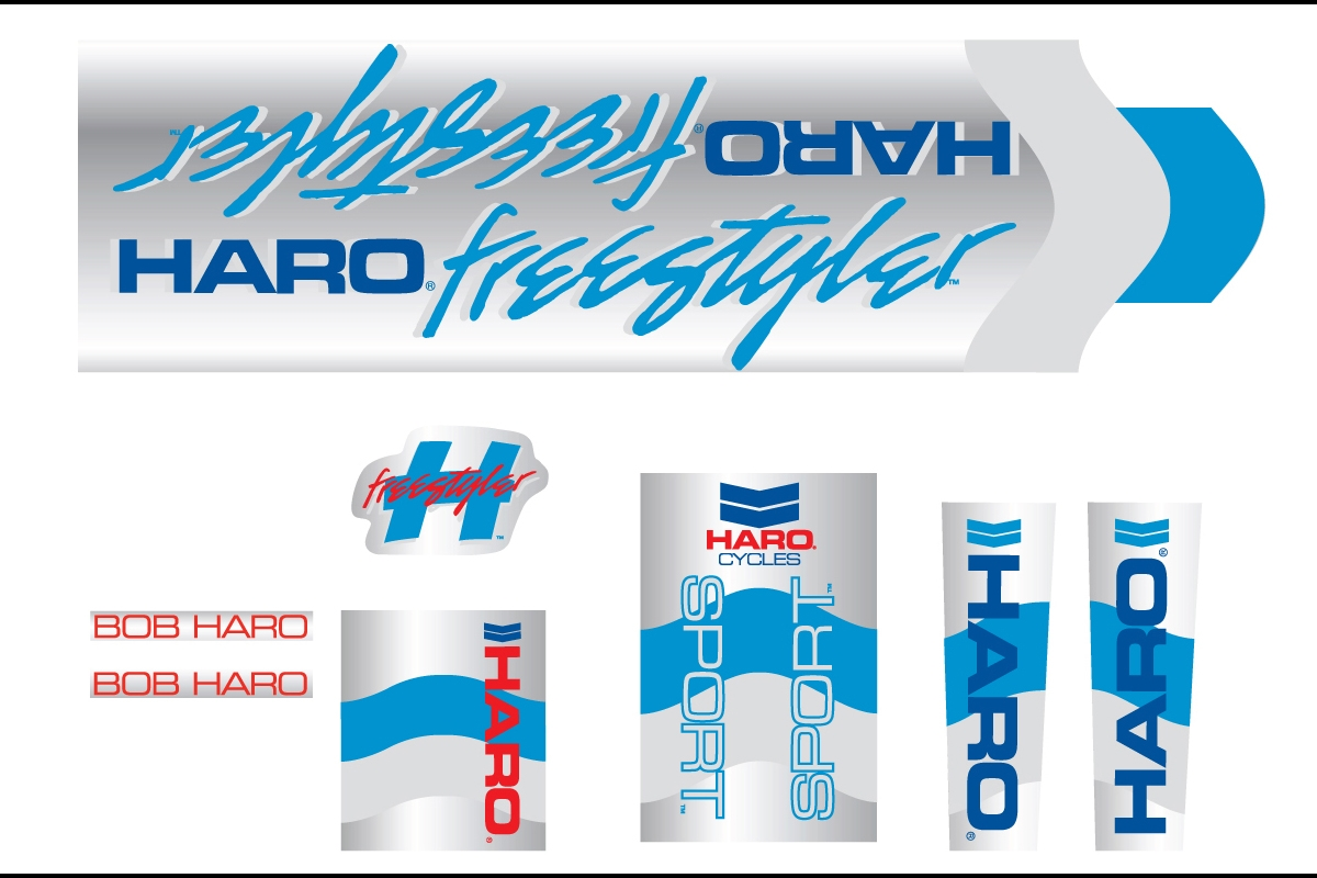 Haro Retro Frame Decal Kits | Albe's BMX Online
