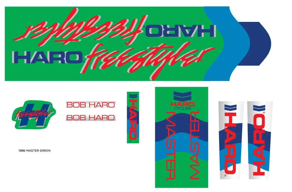 Haro Retro Frame Decal Kits | Albe's BMX Online