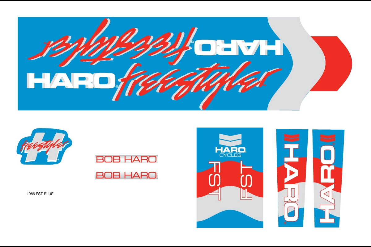 Haro Retro Frame Decal Kits | Albe's BMX Online