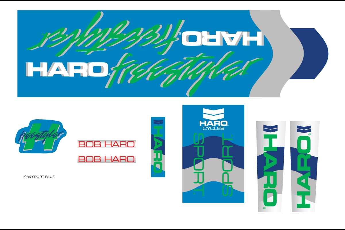 Haro Retro Frame Decal Kits | Albe's BMX Online