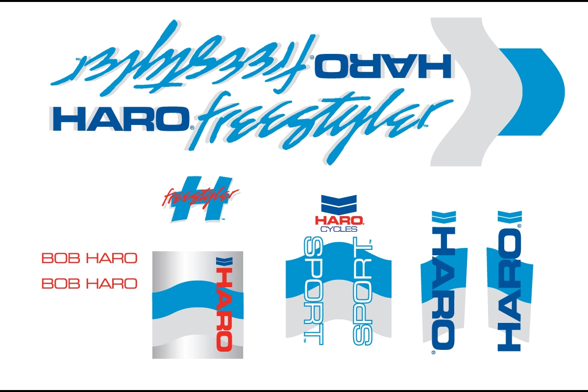 Haro Retro Frame Decal Kits | Albe's BMX Online