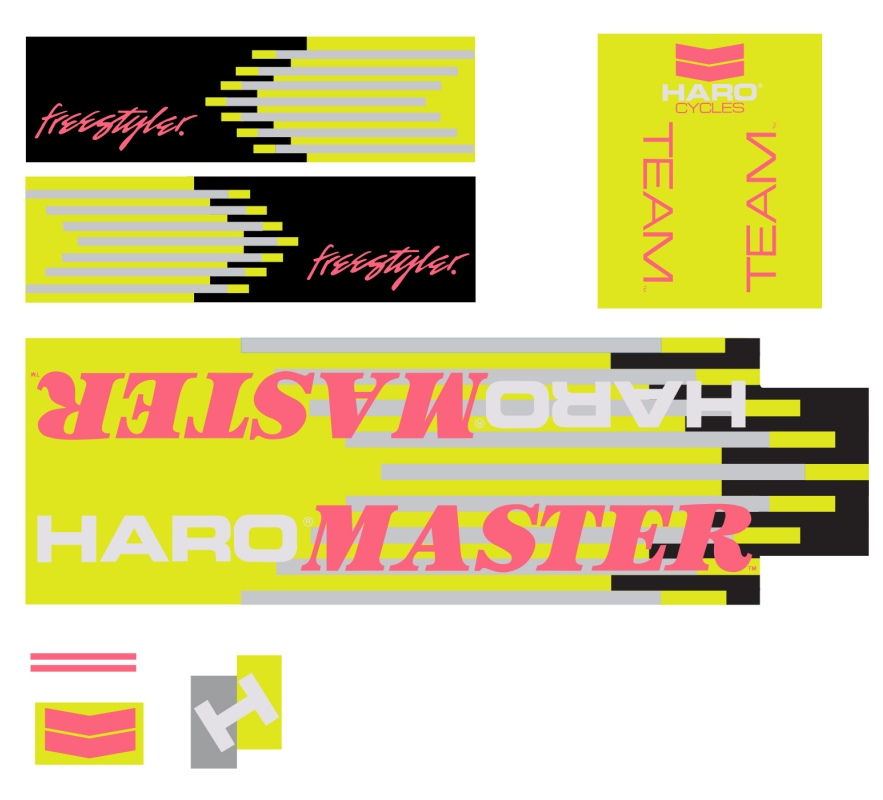 Haro Retro Frame Decal Kits | Albe's BMX Online