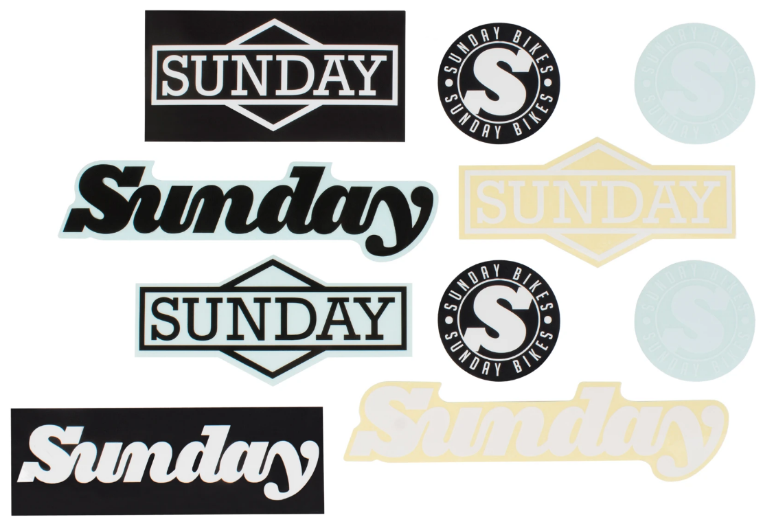 Sunday Assorted Sticker Pack — Albe's BMX